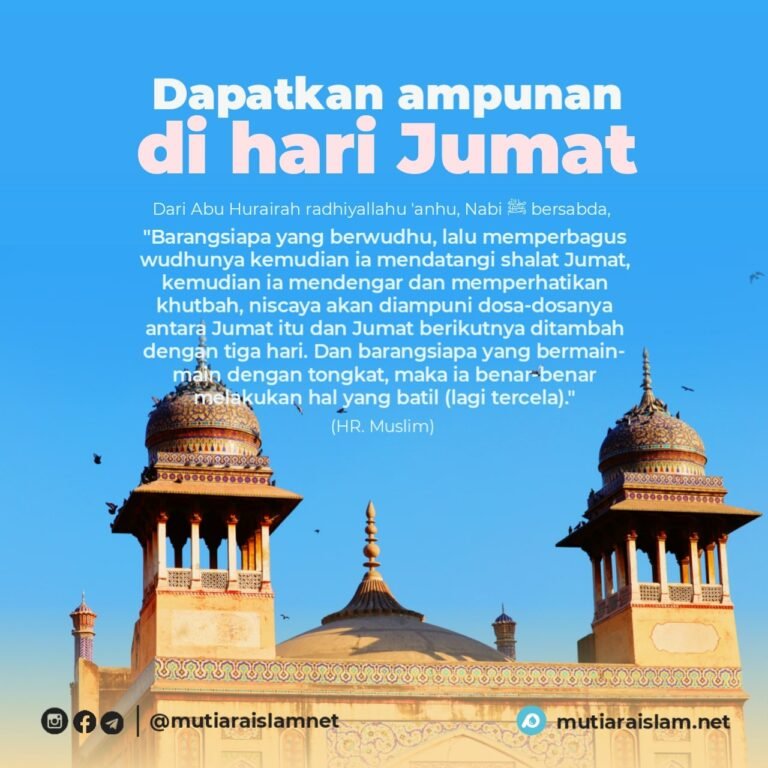 21 Kata Mutiara Islami Tentang Hari Jumat (Nasehat, Peringatan, Motivasi)